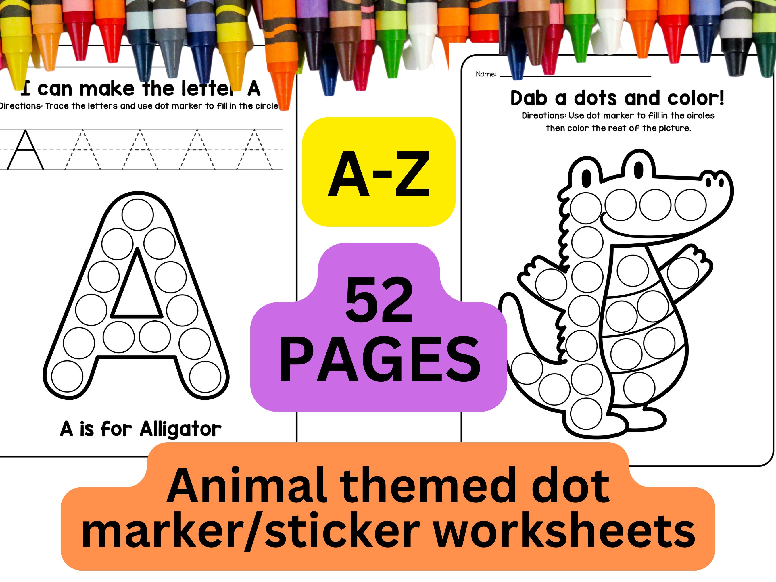 Alphabet Do-a-dot Activity Pages, Perfect for Toddler Activity, Dot ...