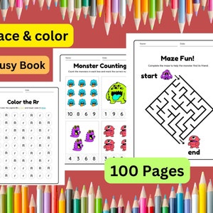 100 Summer Kids Activities, Kindergarten Digital, Printable Activity ...