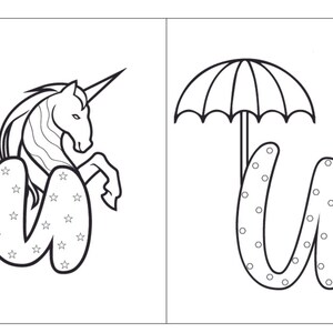 27 Printable Alphabet Tracing and Object Coloring Book Worksheets ...