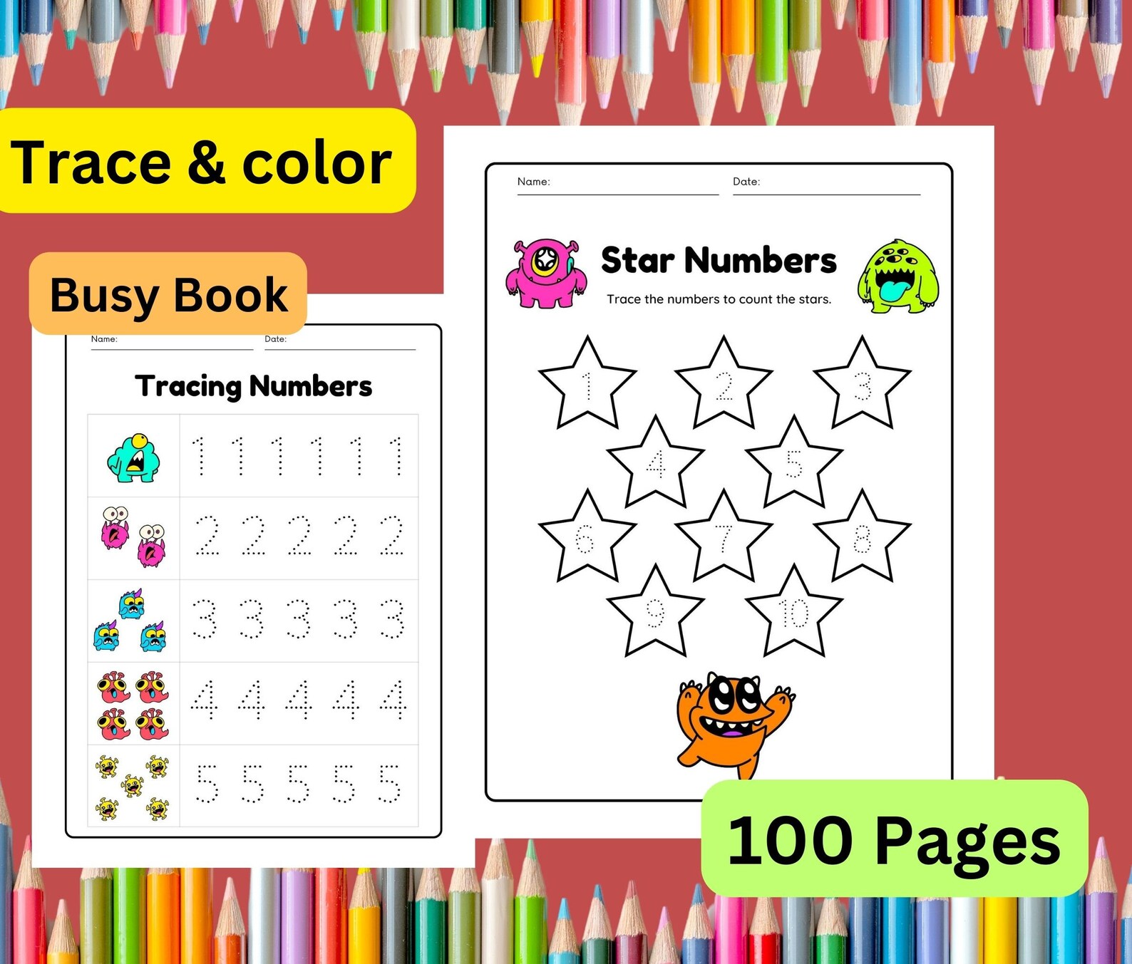 100 Summer Kids Activities, Kindergarten Digital, Printable Activity ...