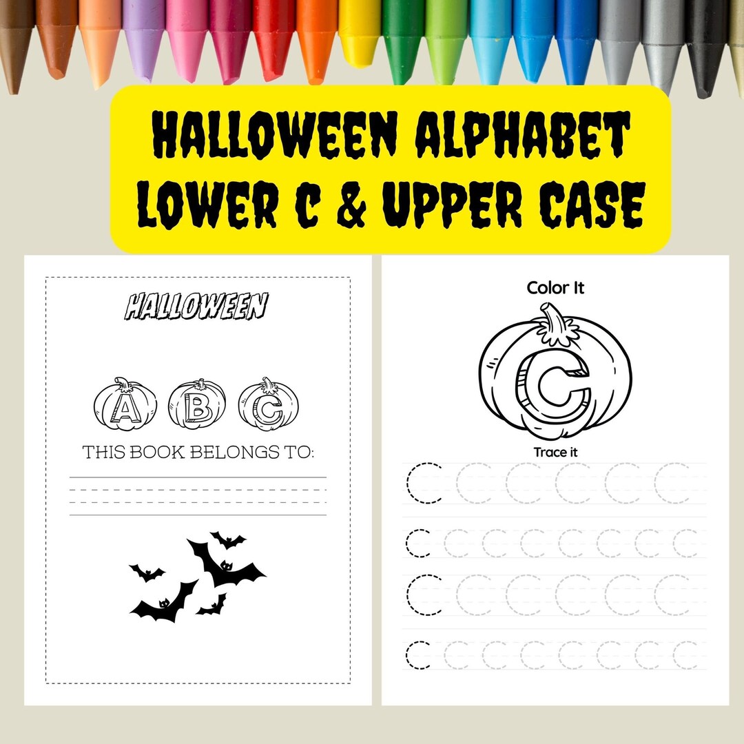 Halloween 27 Printable Alphabet Tracing and Coloring Book Pumpkin ...