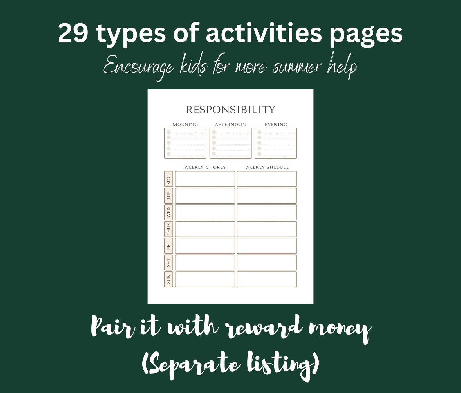 Behavior Bundle for Kids, Acts of Kindness Calendar, Chore Chart for ...