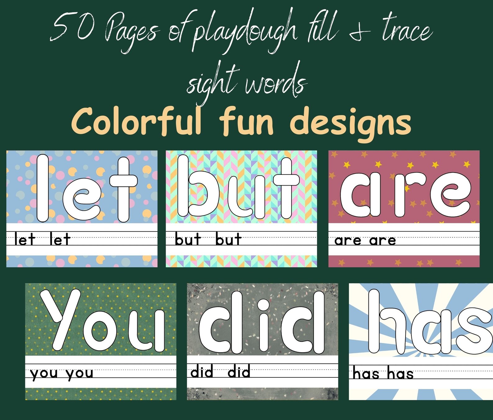Sight Words Play Dough Mats Worksheet Toddler Printable Activities ...