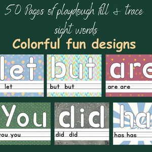 Sight Words Play Dough Mats Worksheet Toddler Printable Activities ...