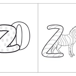 27 Printable Alphabet Tracing and Object Coloring Book Worksheets ...