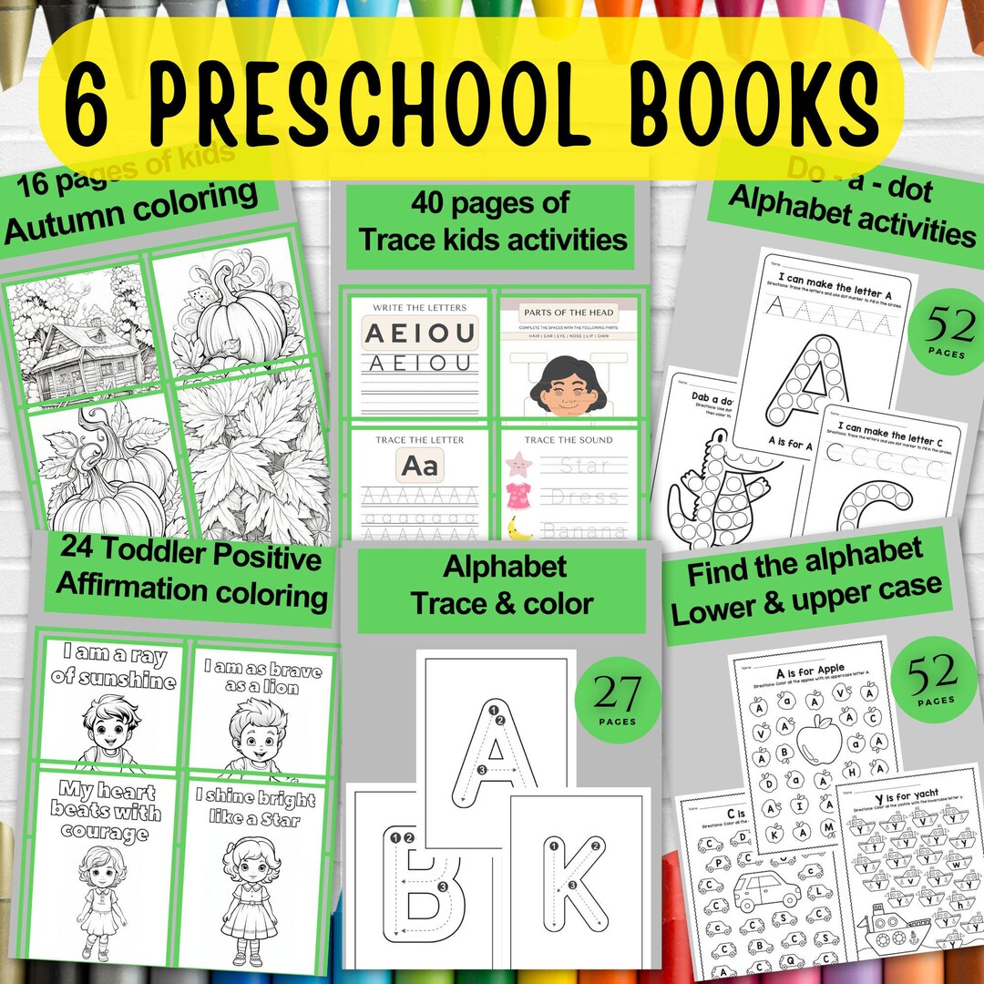 Preschool Trace Book, Do a Dot Letters,toddler Workbook,color 26 ...