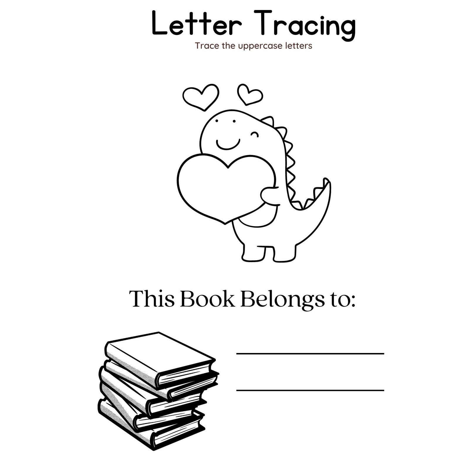 27 Printable Alphabet Tracing and Coloring Book Worksheets. Preschool ...