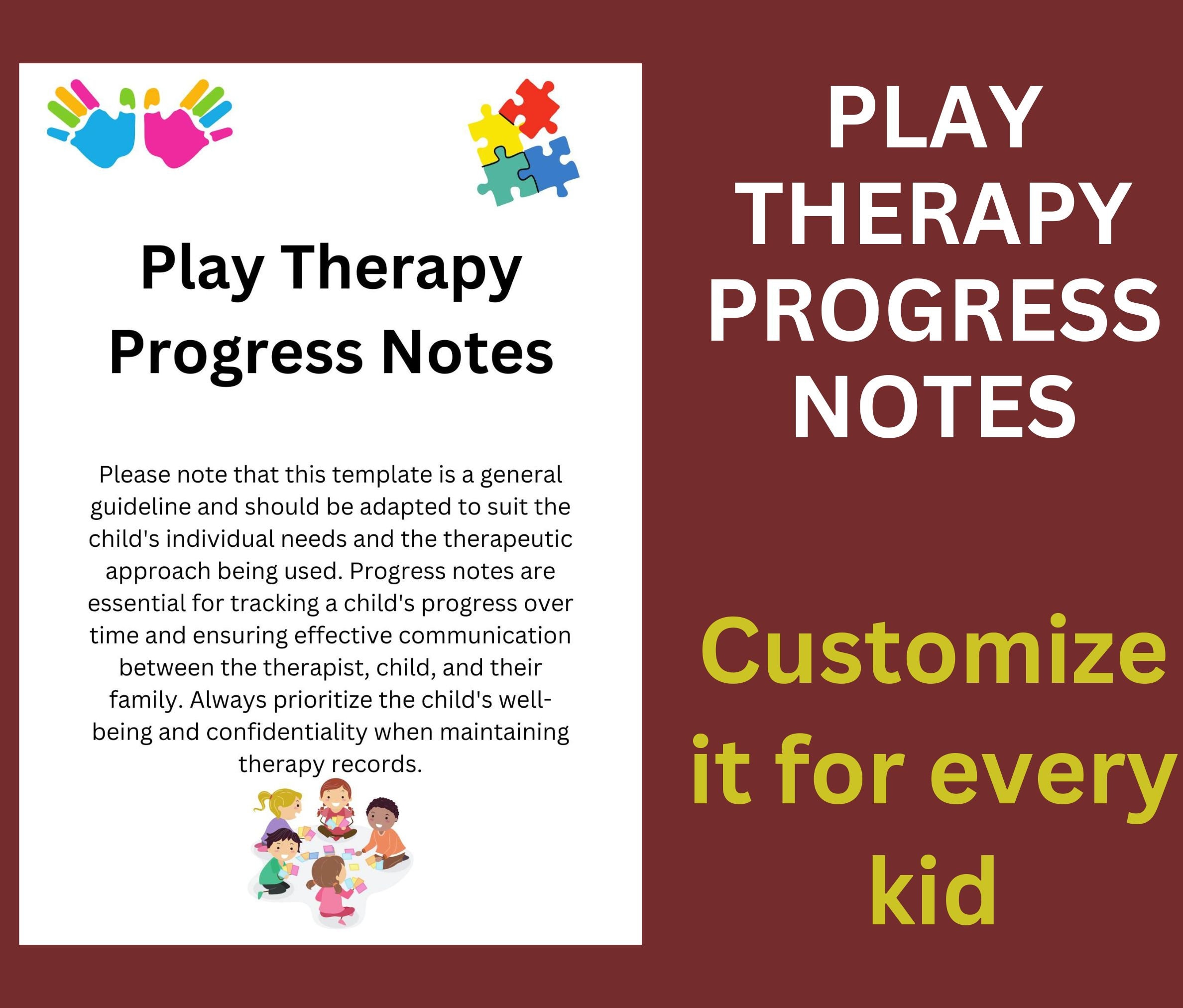 Play Therapy Progress Report Editable Therapeutic Interventions List ...