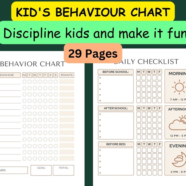 Kindness Chart for Kids - Etsy