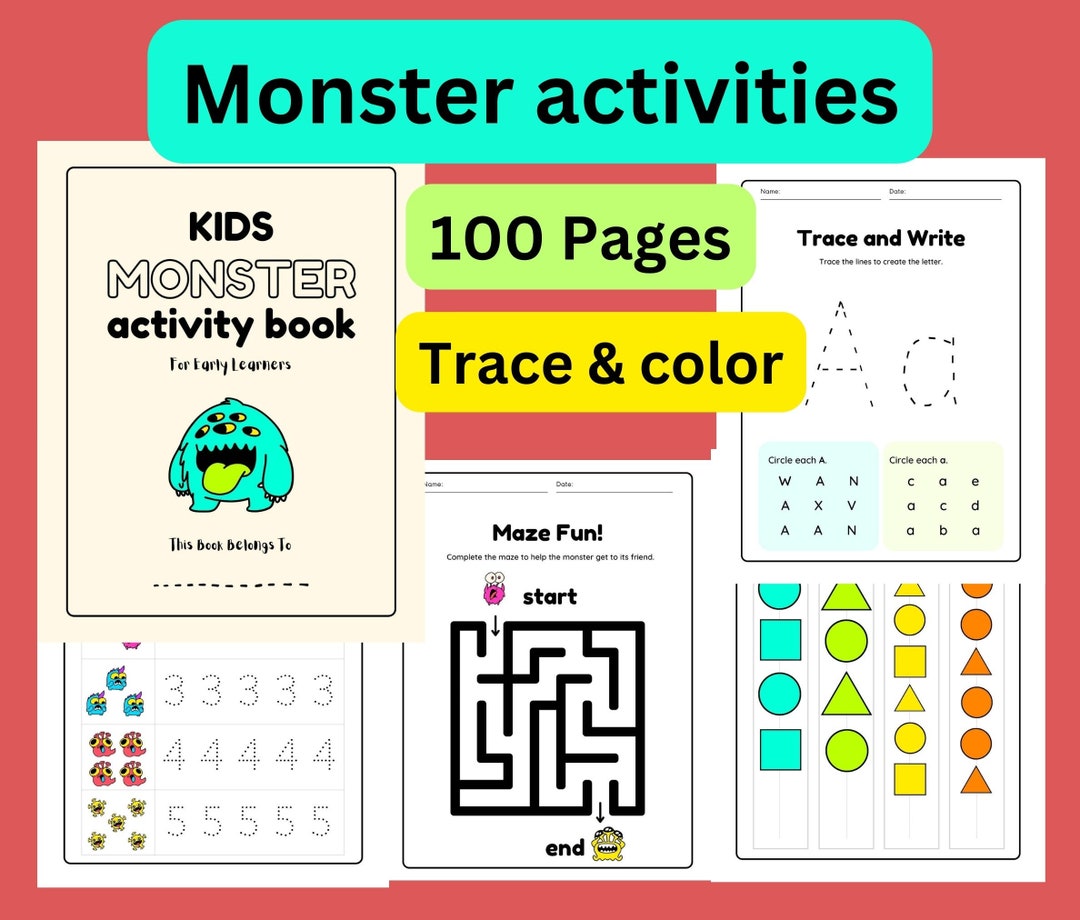 100 Summer Kids Activities, Kindergarten Digital, Printable Activity ...