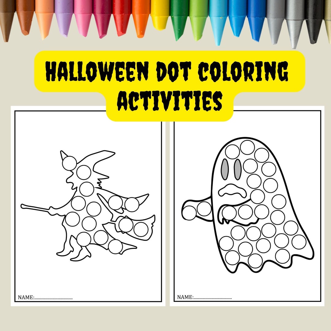 Halloween Activities Dot Marker Dot Sticker Coloring Halloween ...