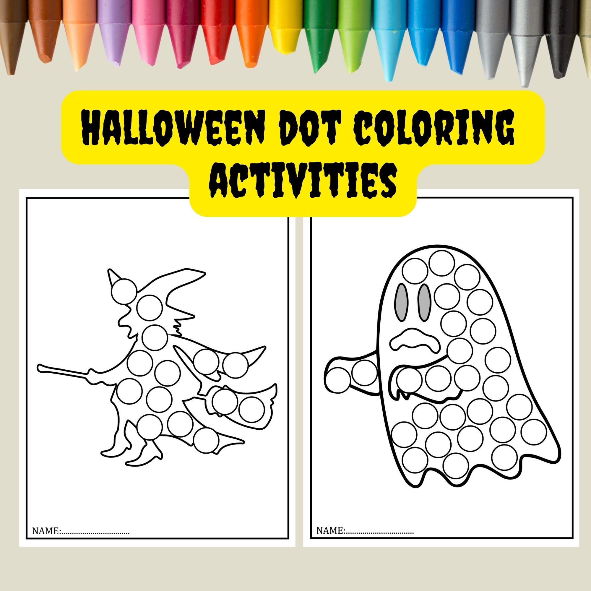 Halloween Activities Dot Marker Dot Sticker Coloring Halloween ...
