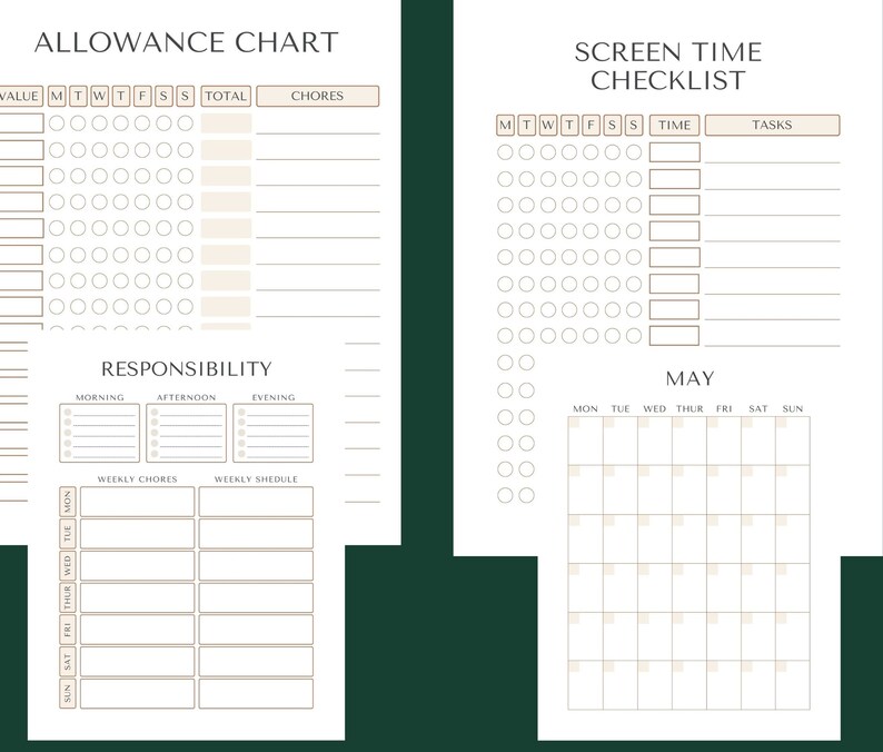 Behavior Bundle for Kids, Acts of Kindness Calendar, Chore Chart for ...