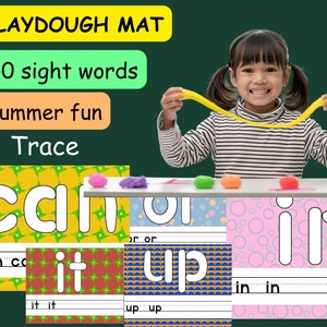 Sight Words Play Dough Mats Worksheet Toddler Printable Activities ...
