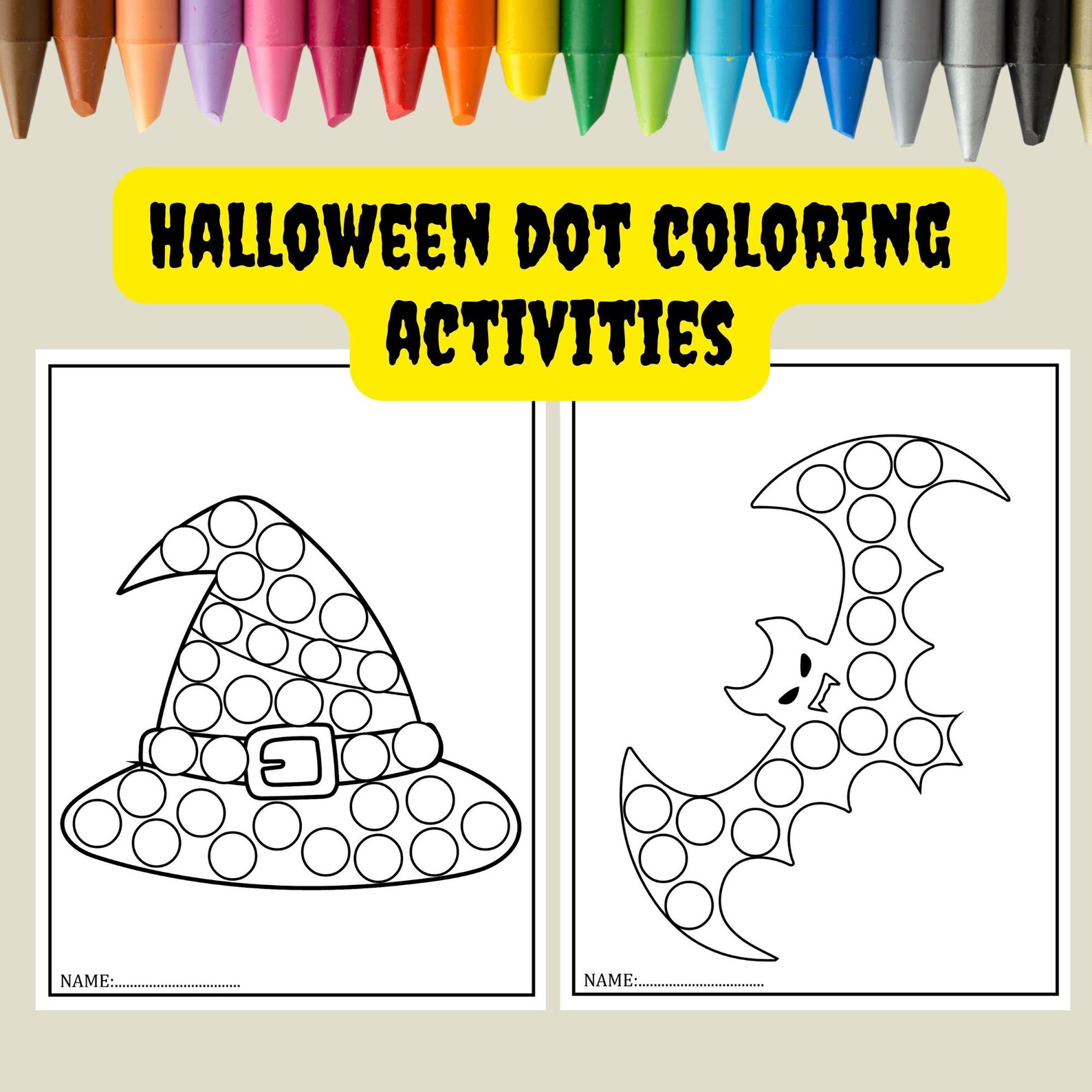 Halloween Activities Dot Marker Dot Sticker Coloring Halloween ...