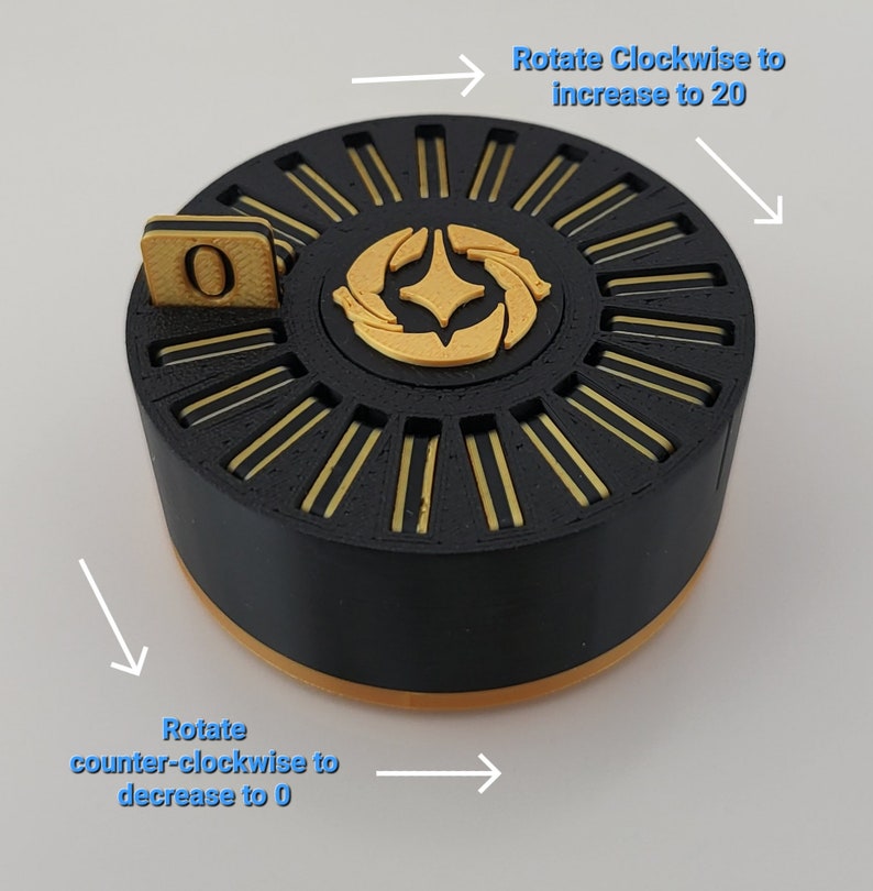 Life Counter 0-20, Magic the Gathering, Rotating Counter, Personalized ...