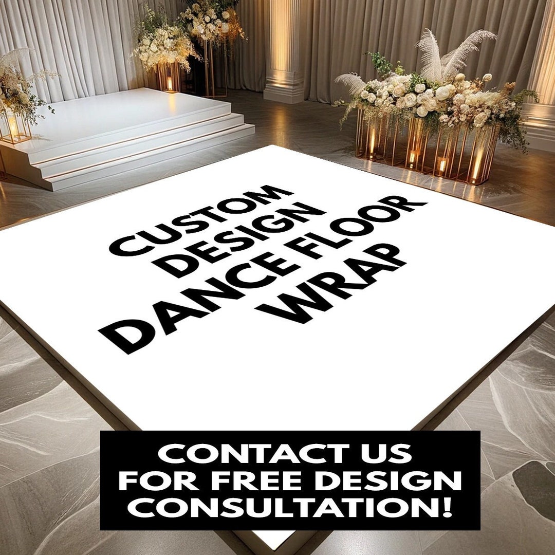 Custom Dance Floor Wrap: Monogram Vinyl Decal for Weddings & Parties - Etsy