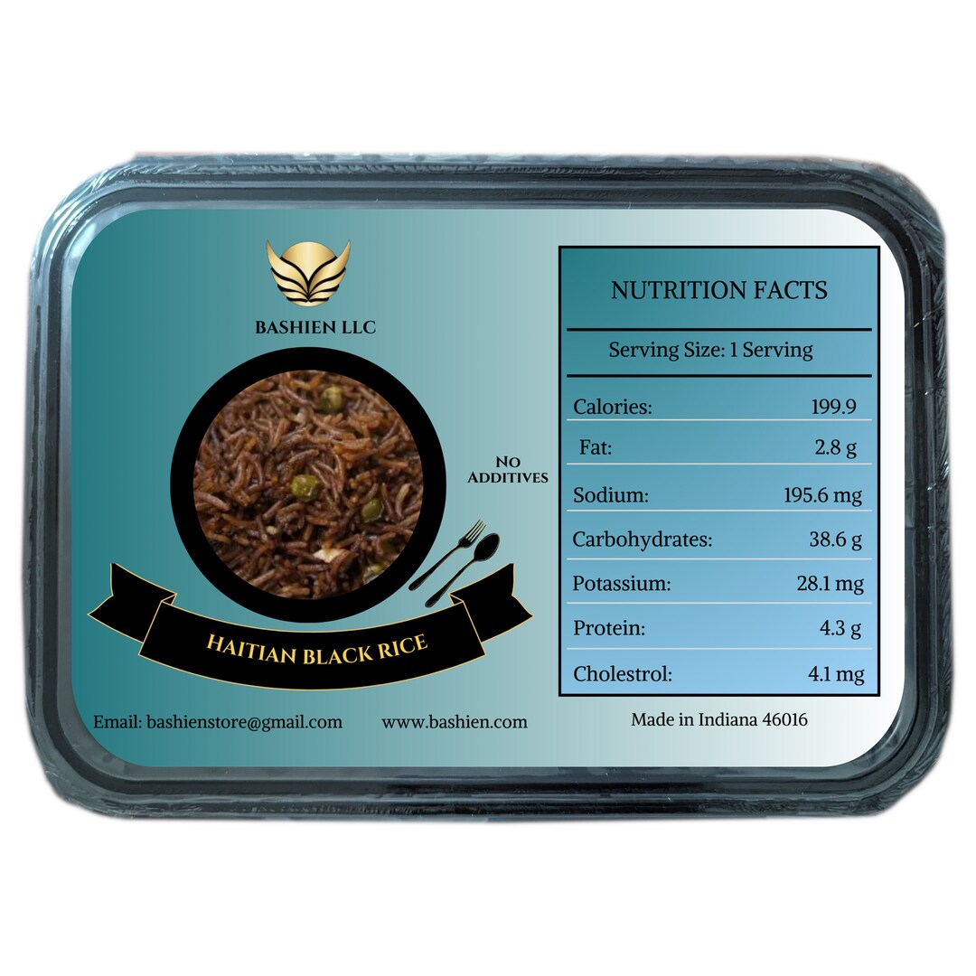 Haitian Black Rice 16 Oz - Etsy