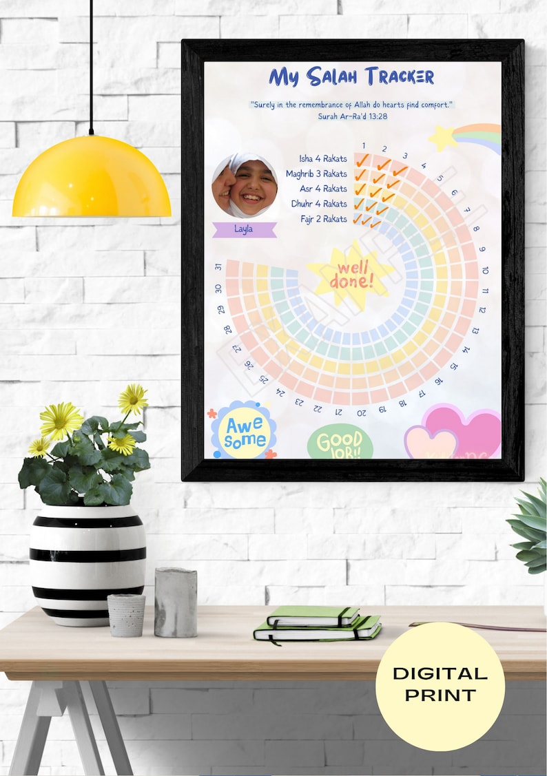 Muslim Kids Salah Tracker, Islamic Daily Planner, Muslim Prayer ...