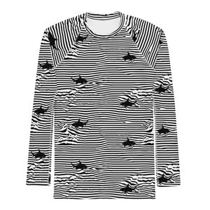 Chatham Great White Shark Stripe Men's Rash Guard UPF 50+ - Etsy