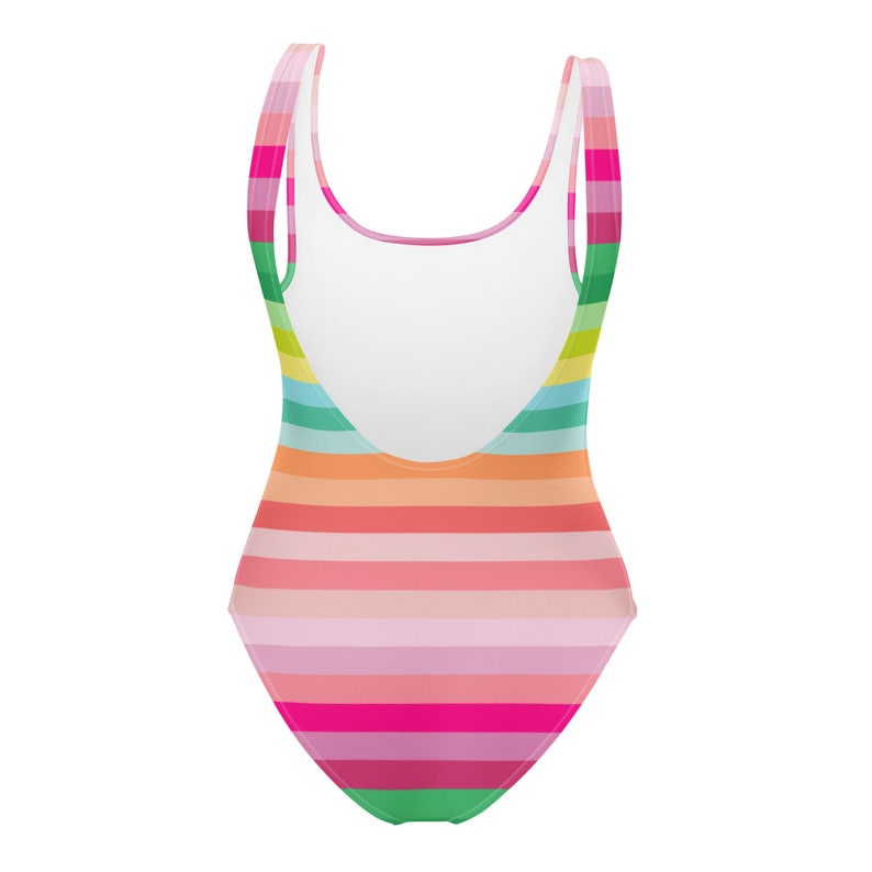 Island Stripe Coastal Rainbow One-piece Swimsuit - Etsy
