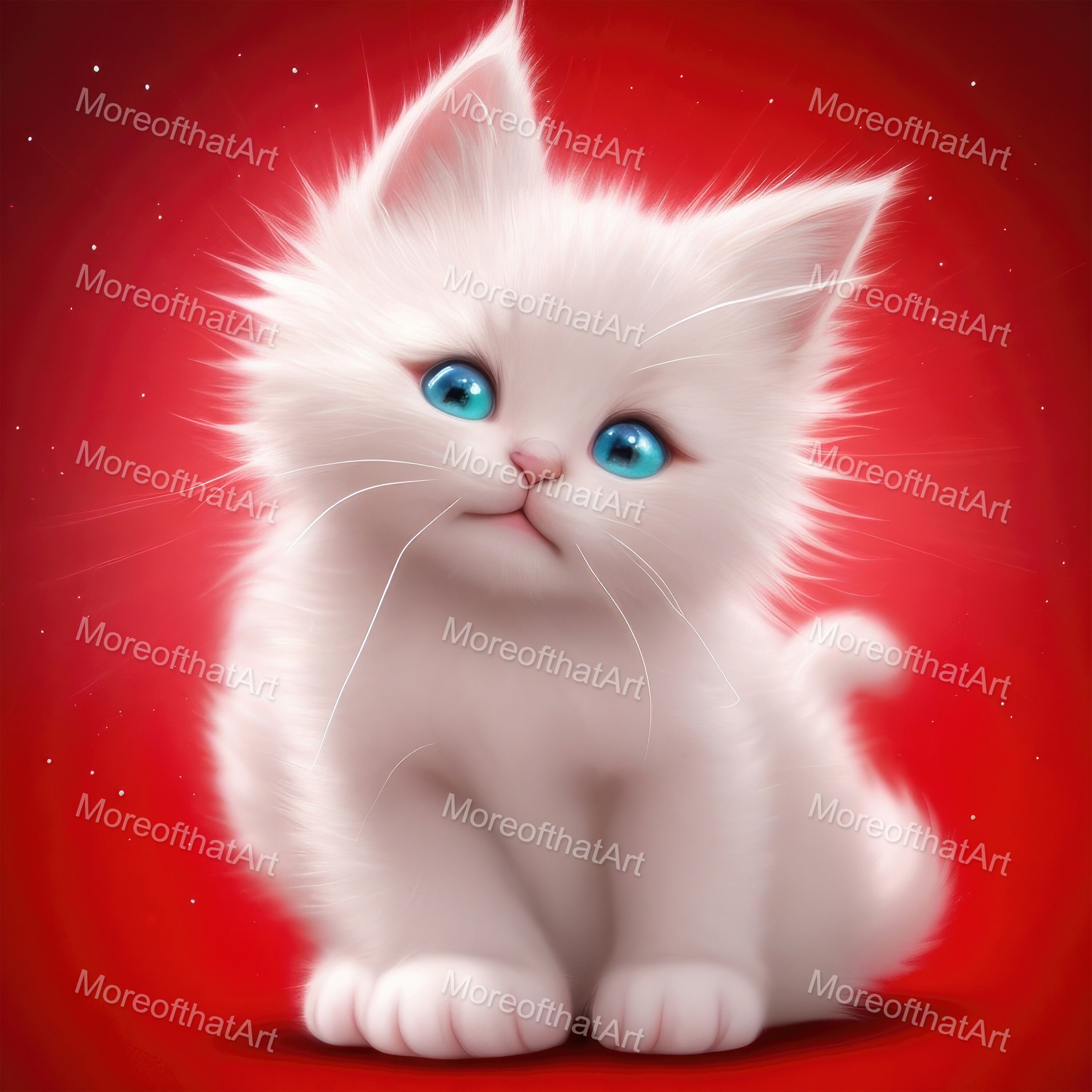 15 Baby Kittens Cute White Cats in Red Cat Clipart High - Etsy