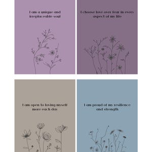 Printable Affirmation Cards, Self Care & Mindfulness Quotes, Digital ...