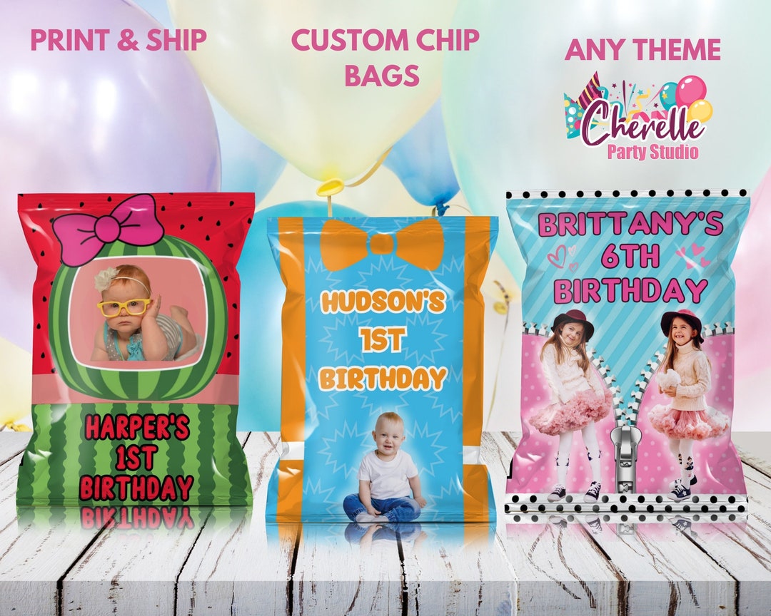 Custom Chip Bags Personalized Chip Bags - Etsy