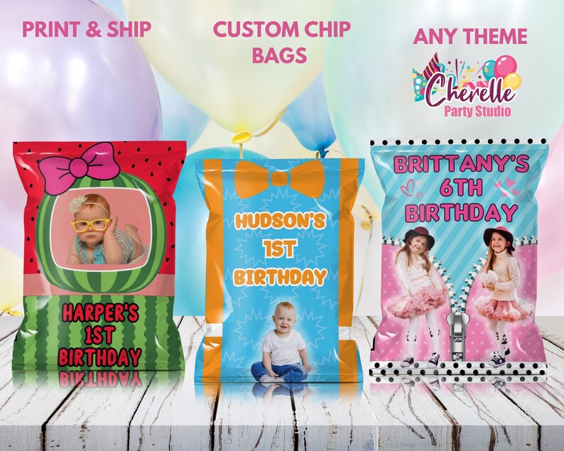 Custom Chip Bags Personalized Chip Bags - Etsy