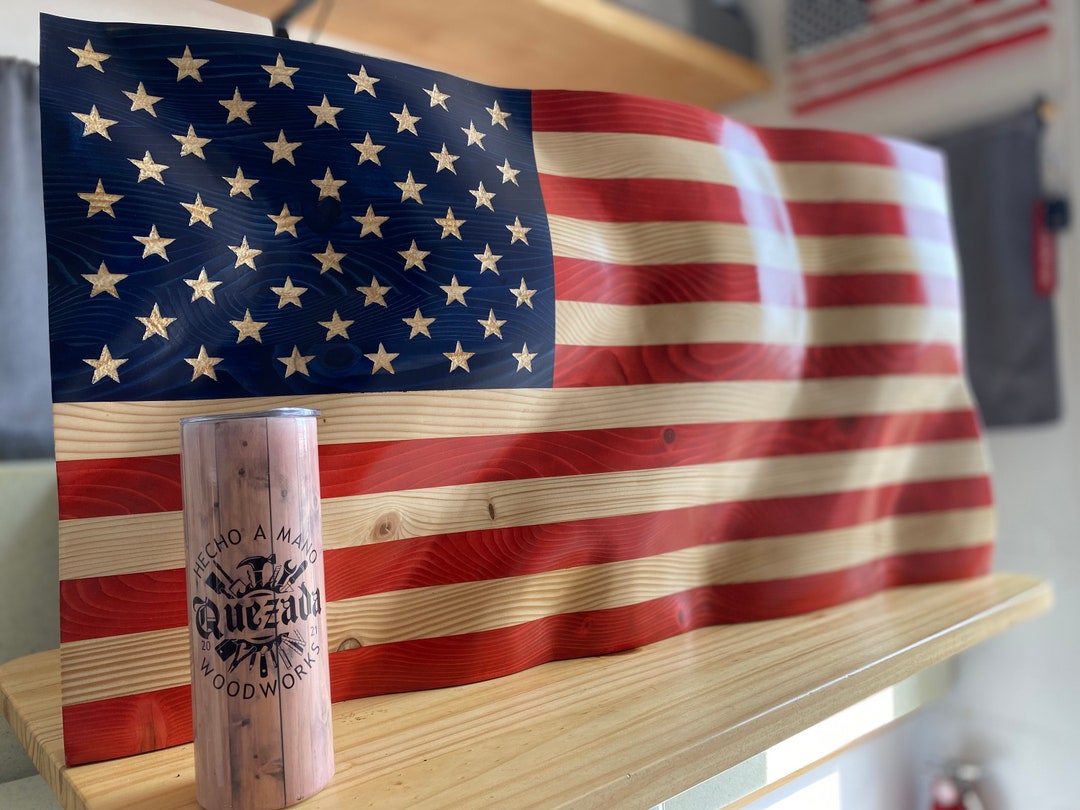 Custom Wooden Wavy Flag - Etsy