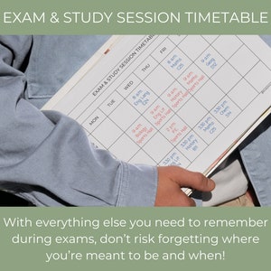 Exam Printable Timetable Planner, Time Table Schedule Student Weekly ...