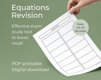 Simple Study Guide Revision Sheet | Printable Q+A Revision Template for ...