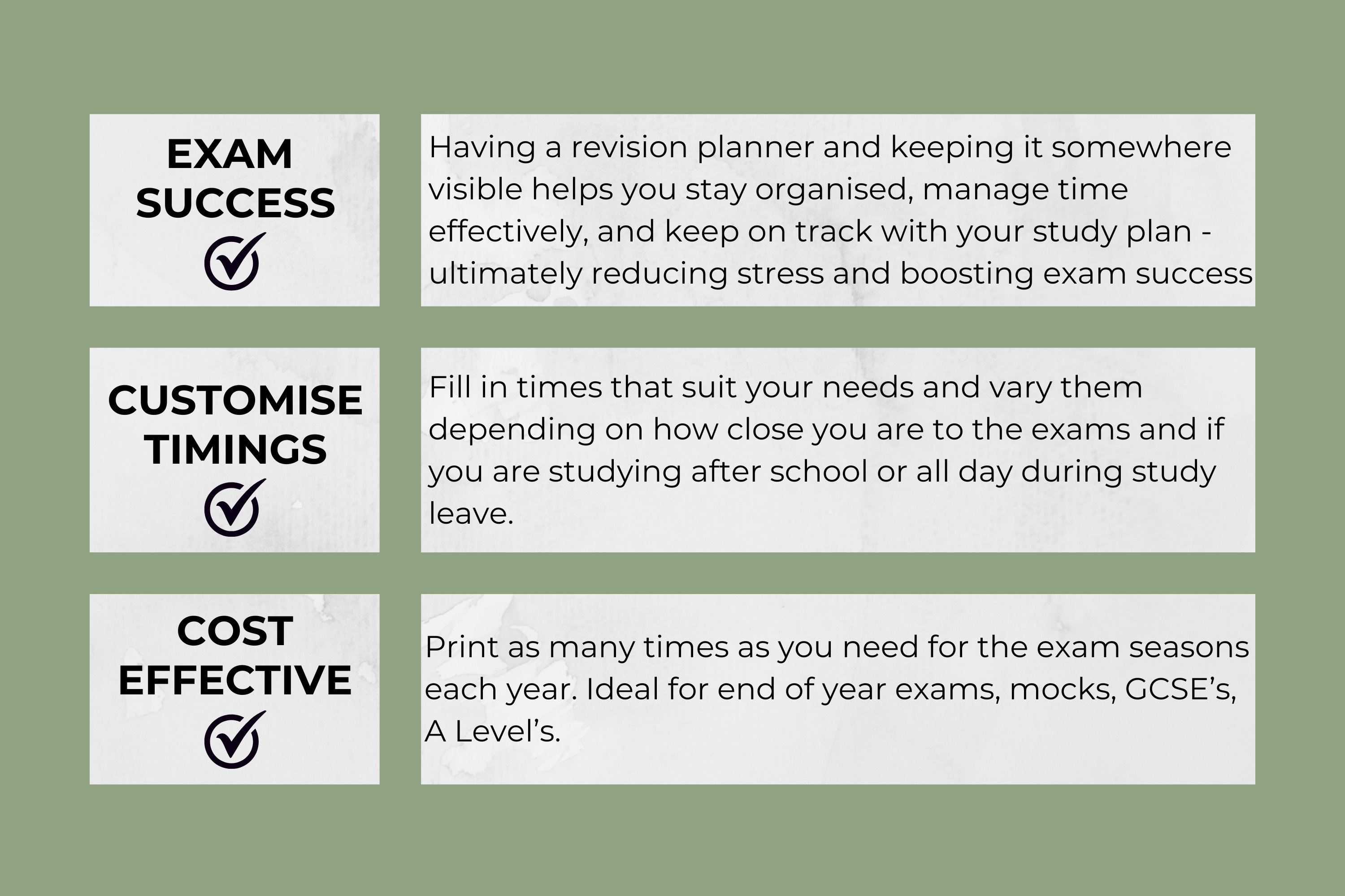 Revision Planner, Printable Study Planner, GCSE Exam Study Help for ...