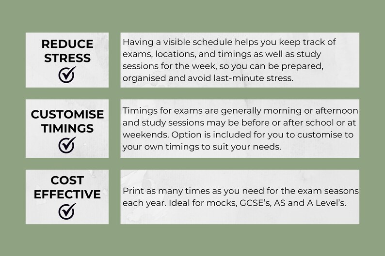 Exam Printable Timetable Planner, Time Table Schedule Student Weekly ...