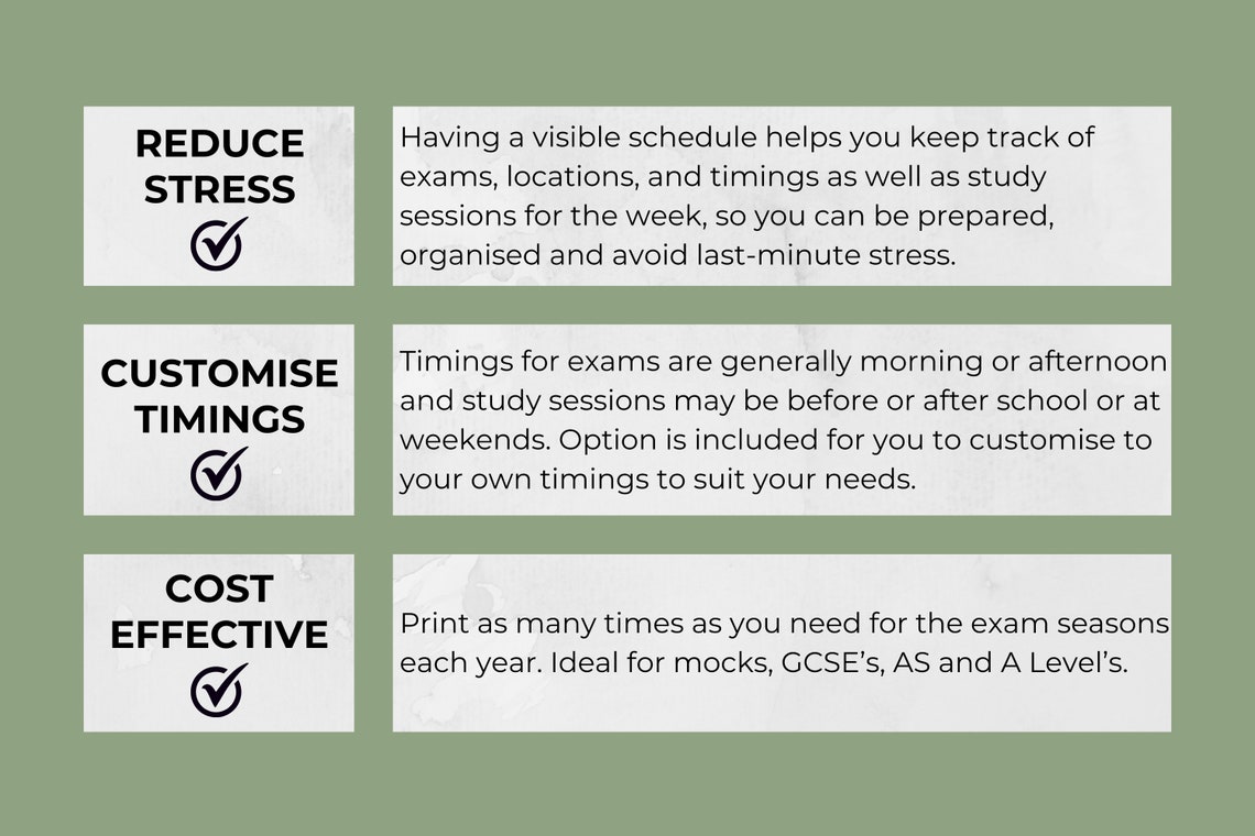 Exam Study Timetable, Printable Timetable Planner, Time Table Schedule ...