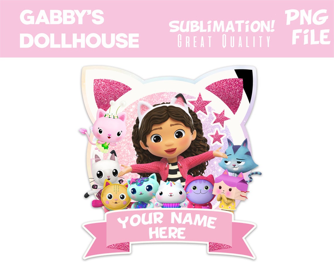 Gabby's Dollhouse Png File for Clothing Sublimation or Party Decor ...