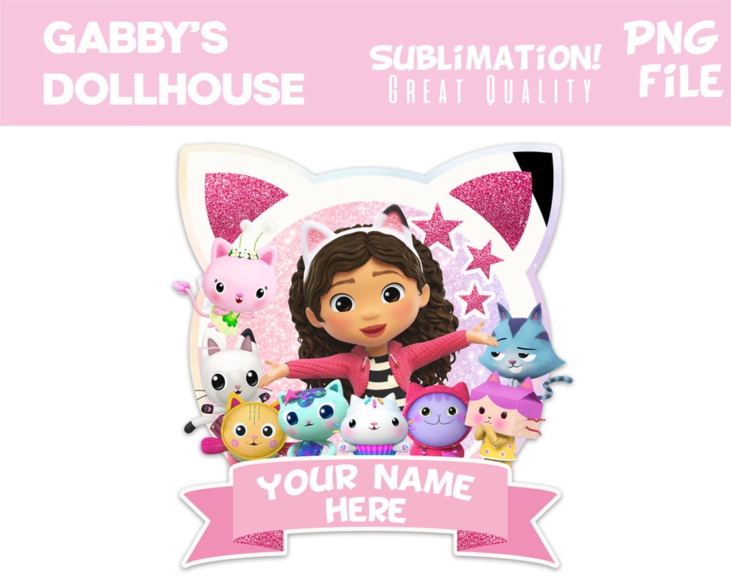 Gabby's Dollhouse Png File for Clothing Sublimation or Party Decor ...