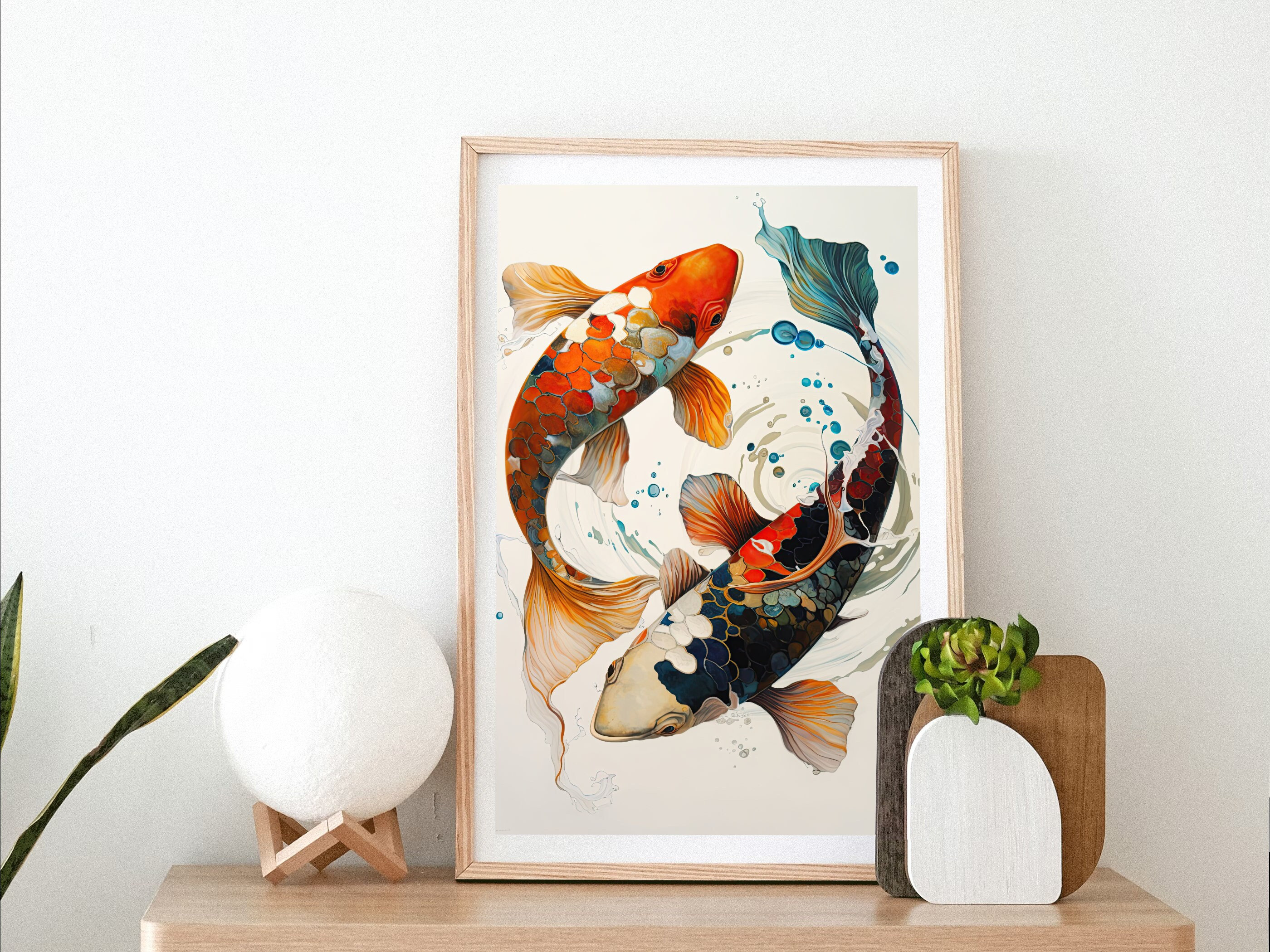 Japanese Koi Fish Art - Watercolor Art - Printable Digital Download - Etsy