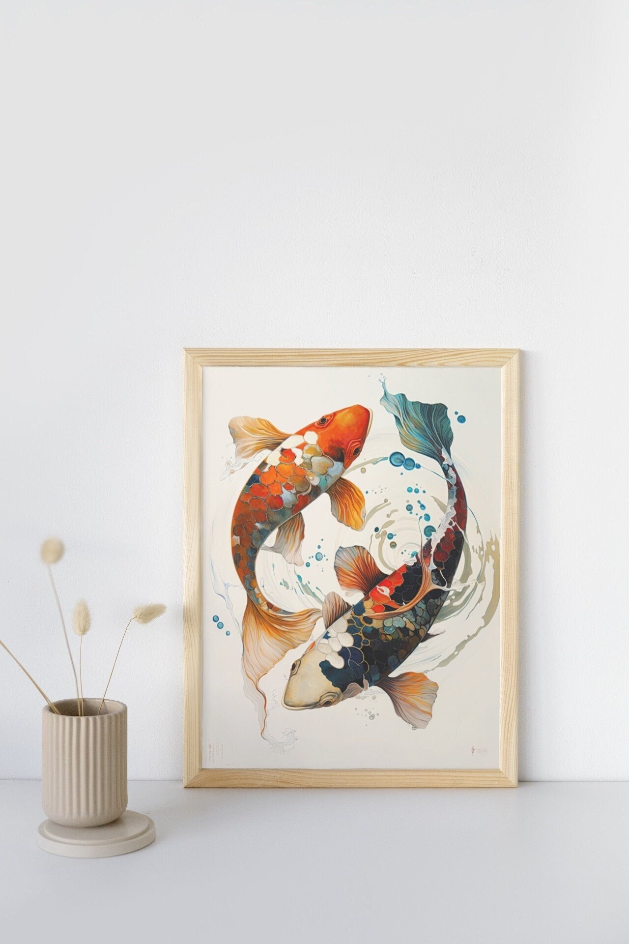 Japanese Koi Fish Art - Watercolor Art - Printable Digital Download - Etsy