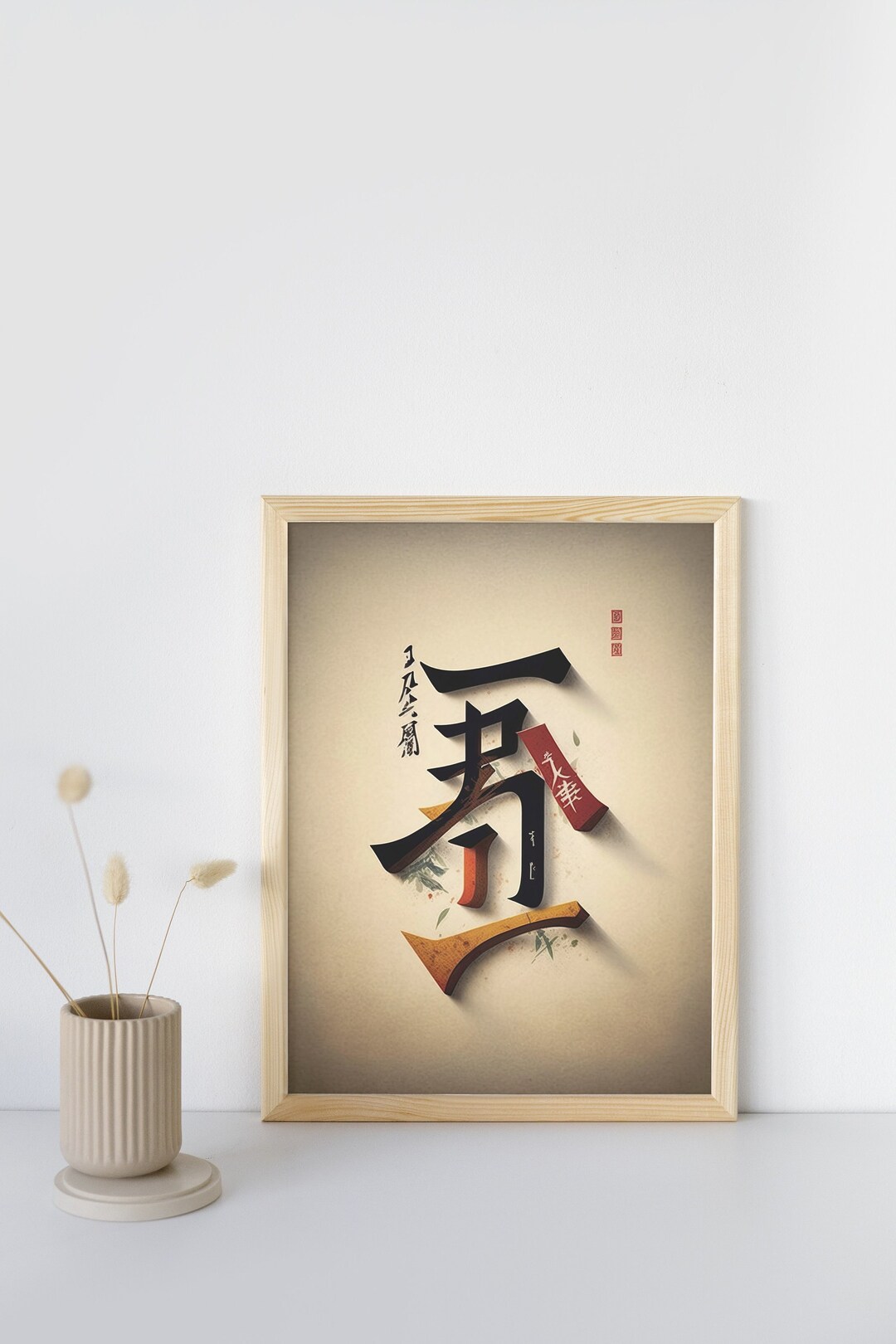 Japanese Calligraphy Wall Art Printable Art Digital Art - Etsy