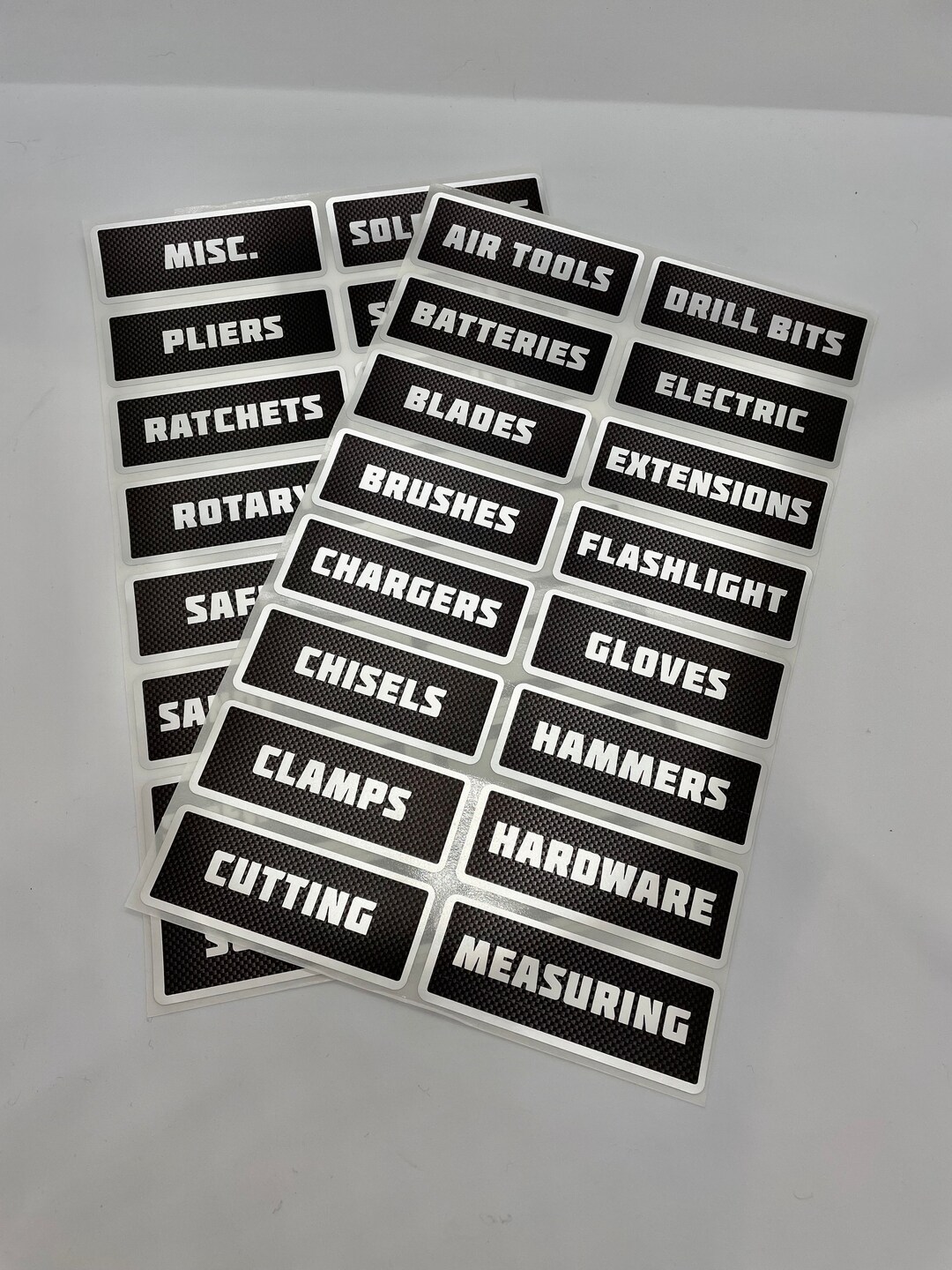 Metallic Tool Box Labels - Etsy