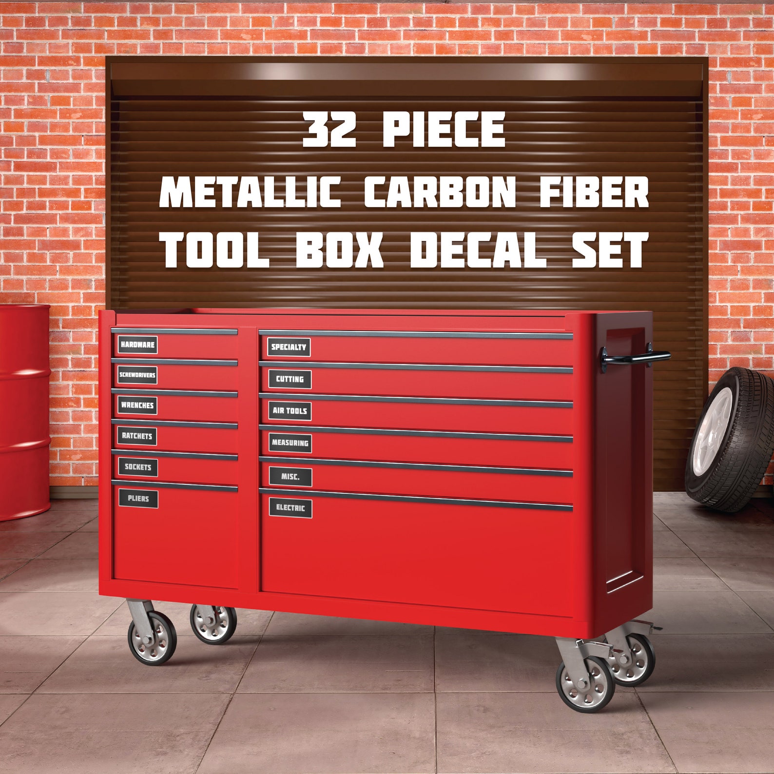 Metallic Tool Box Labels - Etsy