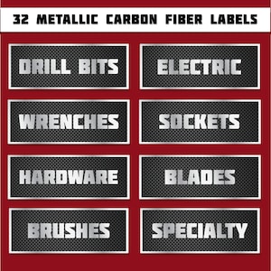Metallic Tool Box Labels - Etsy