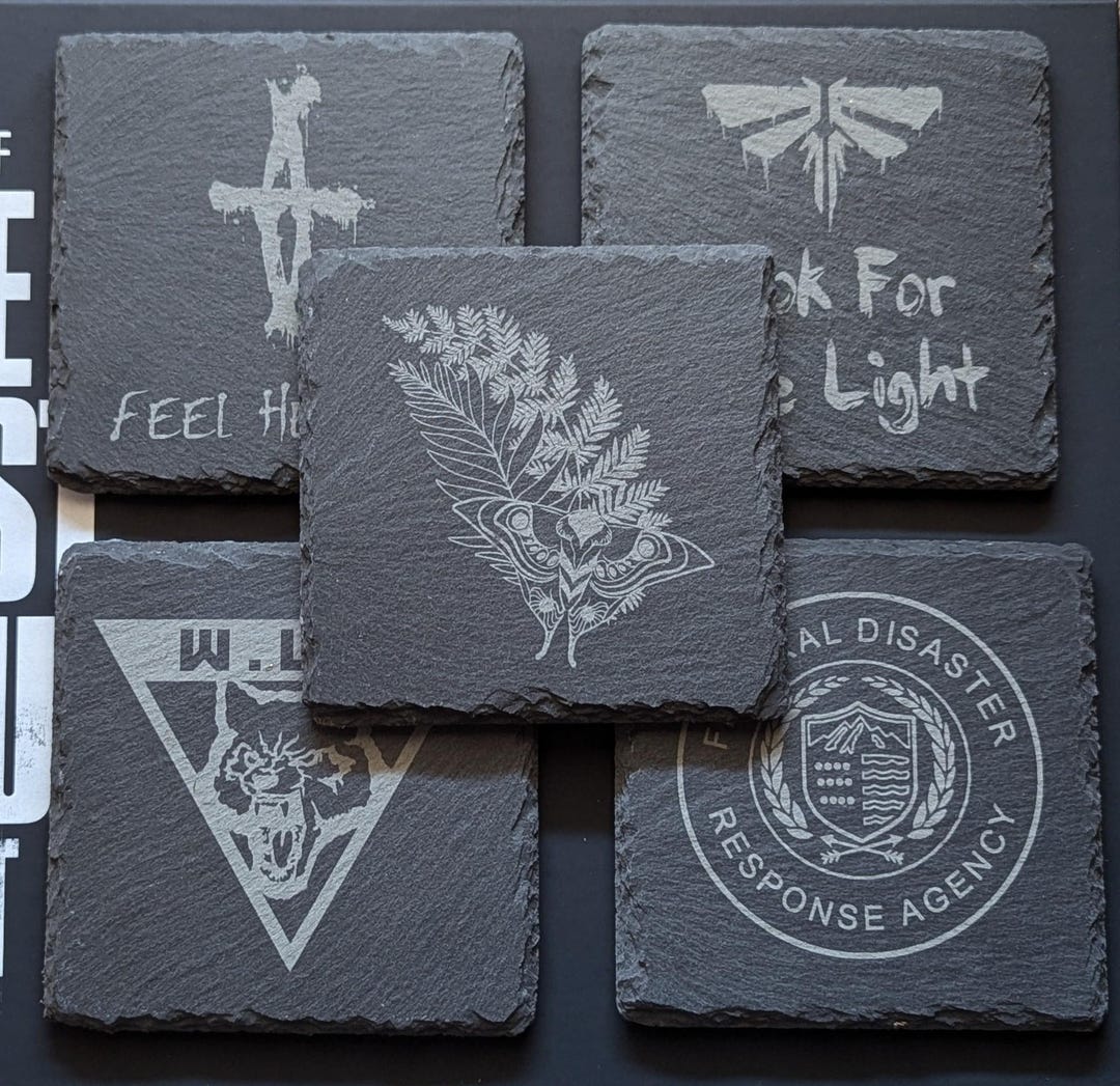 The Last of Us Symbols of Survival – 5 Slate Coaster Set | Fireflies ...