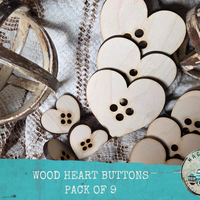 Heart Shape Buttons - Etsy
