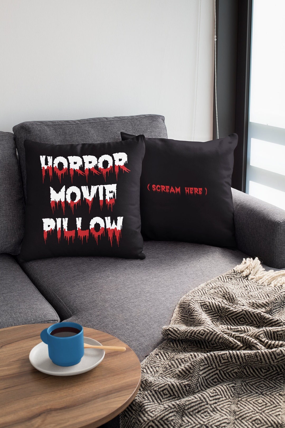 Horror Movie Pillow Scary Movie Pillow Funny Horror Pillow Scream ...