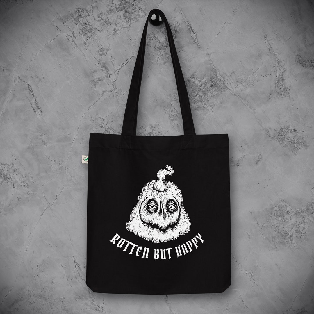 Rotten but Happy Organic Tote Bag Gothic Bag Goth - Etsy