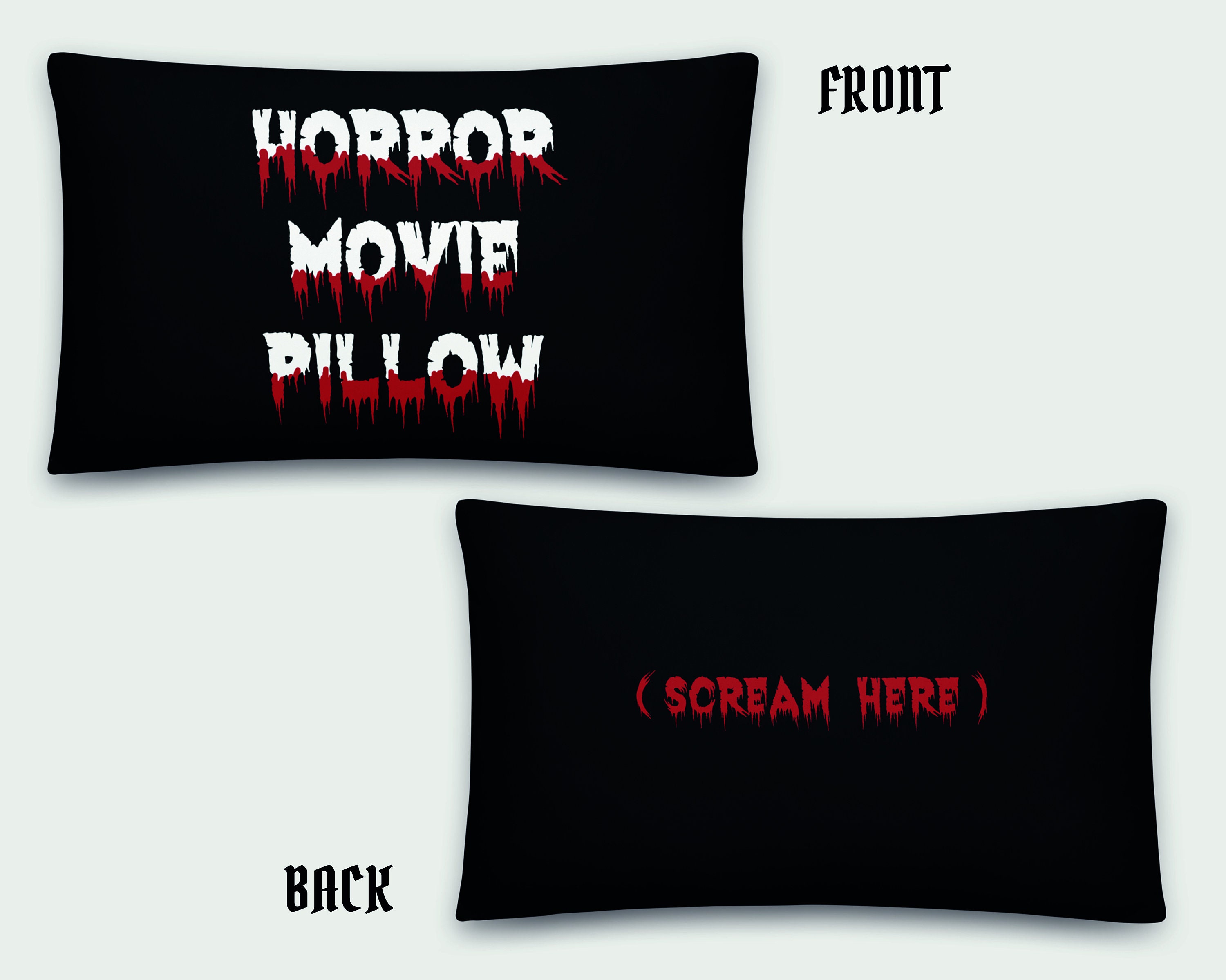 Horror Movie Pillow Scary Movie Pillow Funny Horror Pillow Scream ...