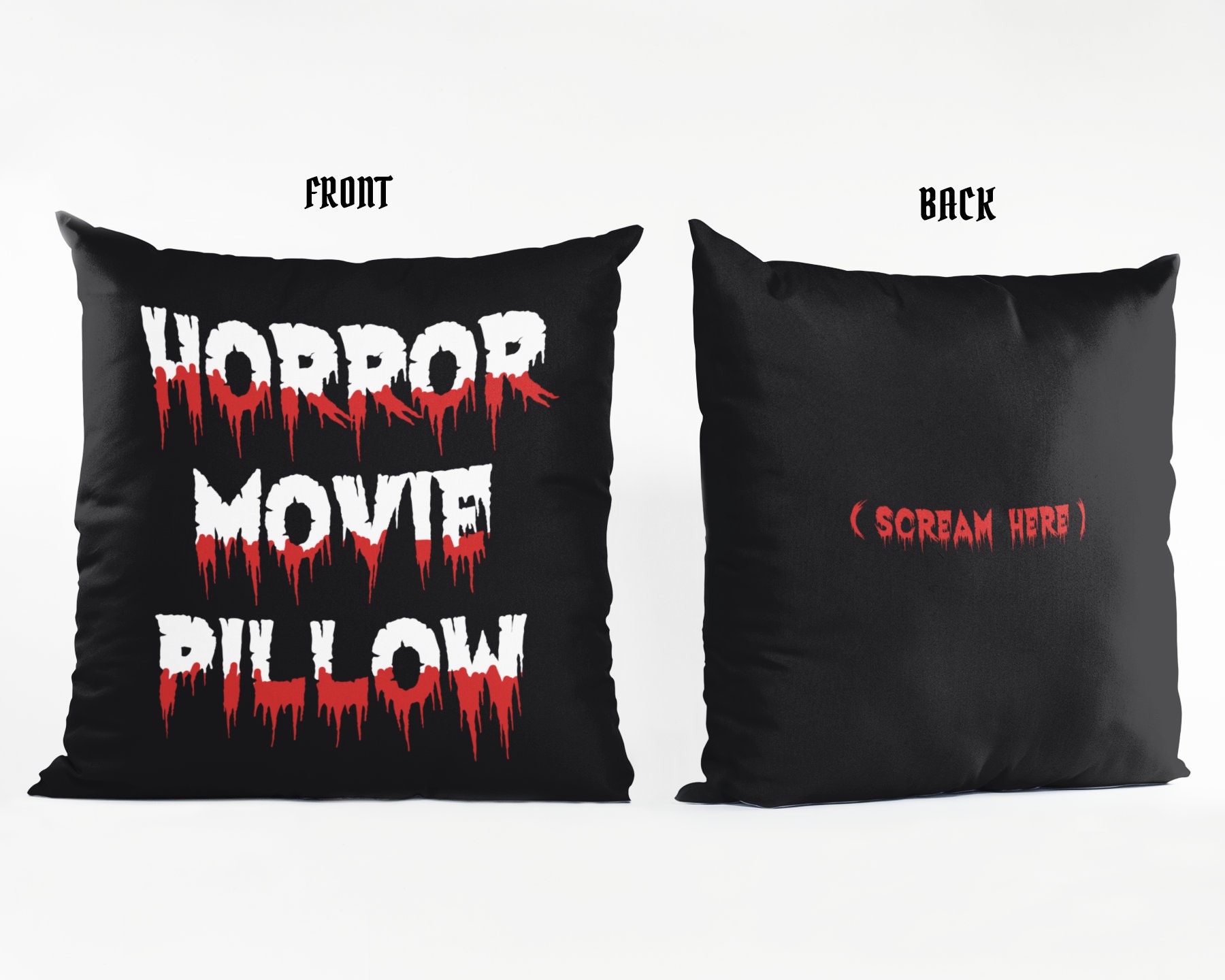 Horror Movie Pillow Scary Movie Pillow Funny Horror Pillow Scream ...