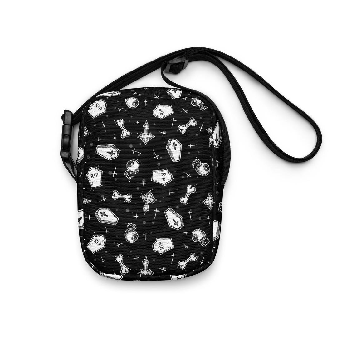 Gothic Crossbody Bag: Cemetery Pattern, Spooky Halloween Purse - Etsy